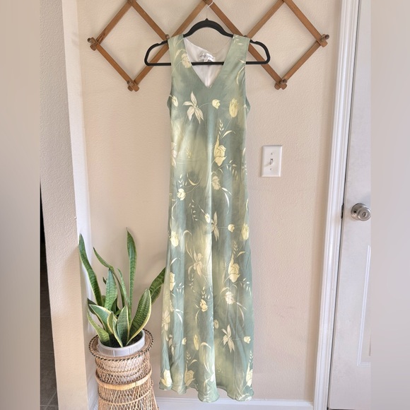 Donna Ricco | Dresses | Vintage Green Floral Dress Donna Ricco | Poshmark